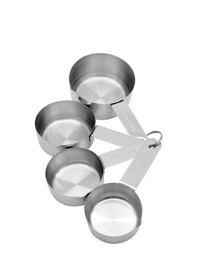 Silver Stainless Steel Measuring Cups - Set of 4 | Home | George at ASDA