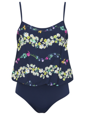 Bodysculpt Floral Blouson Swimsuit | Women | George at ASDA