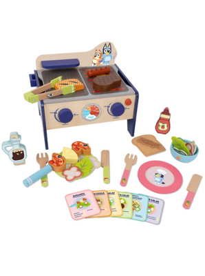 Bluey Wooden BBQ and Salad Set | Toys & Character | George at ASDA