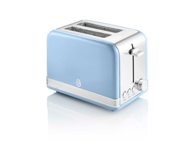 Swan 2 Slice Blue Retro Toaster | Electricals | George at ASDA