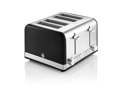 Swan Black 4 Slice Retro Toaster | Electricals | George at ASDA