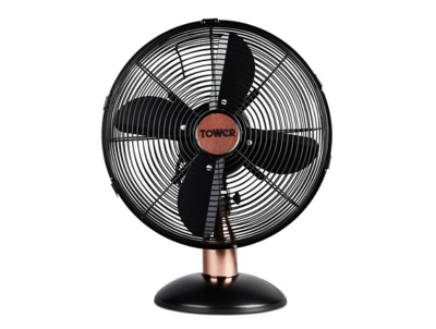 Tower Cavaletto 12 Inch Black Metal Desk Fan | Electricals | George at ASDA