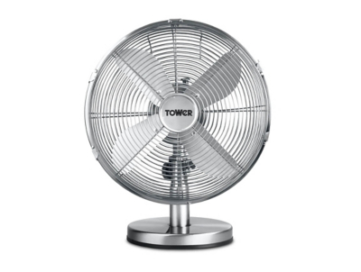 Tower 12 Inch Silver Metal Desk Fan | Electricals | George at ASDA