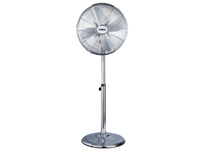 Tower 16 Inch Chrome Metal Pedestal Fan | Electricals | George at ASDA