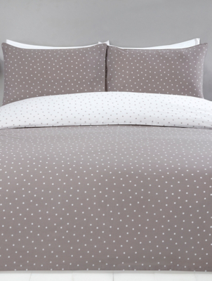 Sleepdown Mini Dots Duvet Set in Mink | Home | George at ASDA