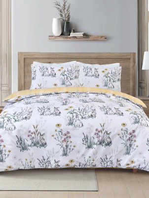Sleepdown Rabbit Meadow Duvet Set in Ochre | Home | George at ASDA