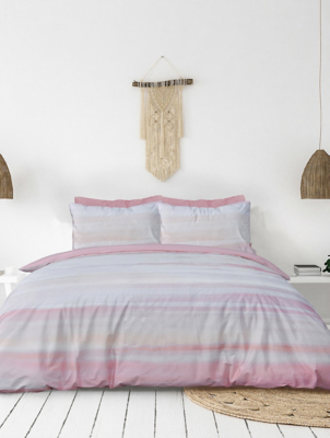 Sleepdown Ribbed Velvet Duvet Set in Blush | Home | George at ASDA