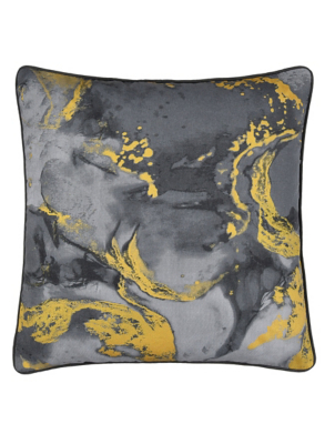 Sleepdown Grey Metallic Marble Print Cushion | Home | George at ASDA