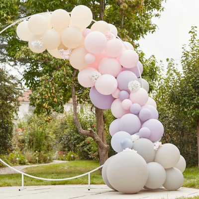 Ginger Ray Pink, Lilac & Matte Grey Balloon Arch | Toys & Character ...