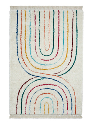 Think Rugs Boho Shaggy Moroccan Rainbow Rug | Home | George at ASDA
