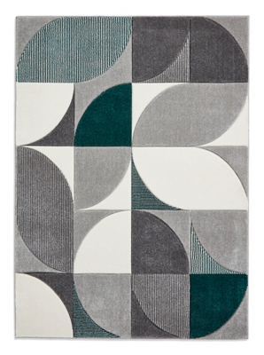 Think Rugs Matrix Modern Grey & Green Hand Carved Rug | Home | George ...