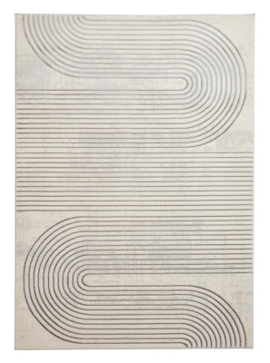 Think Rugs Apollo Swirl Grey & White Metallic Rug | Home | George at ASDA