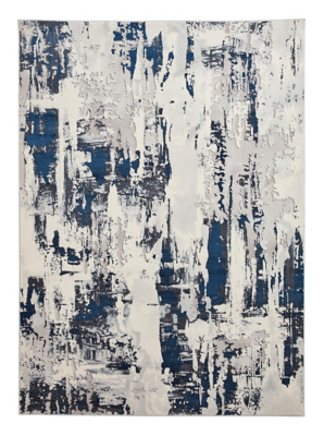 Think Rugs Apollo Distressed Blue Metallic Rug | Home | George at ASDA