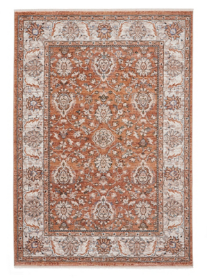 Think Rugs Vintage Traditional Terracotta Fringed Rug | Home | George ...