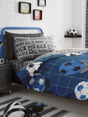 Bedlam Football Themed Blue Duvet Cover Set | Home | George at ASDA