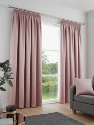 Fusion Galaxy Blush Dimout Pencil Pleat Curtains | Home | George at ASDA