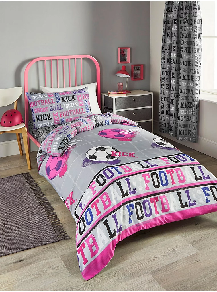 Bedlam Football Themed Pink Duvet Cover Set | Home | George at ASDA Bedlam Football Themed Pink Duvet Cover Set | Home | George at ASDA