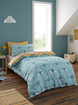 Bedlam Duck Egg Cool Cars Duvet Set | Home | George at ASDA