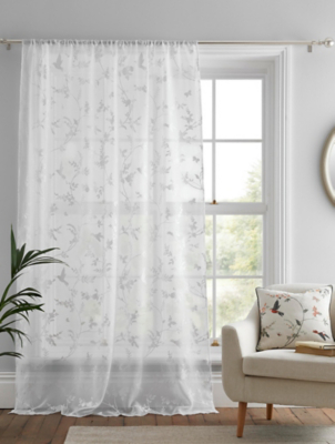 Dreams & Drapes Curtains Darnley Slot Top Voile Panel in White | Home ...