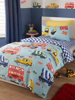 Bedlam On The Move Duvet Cover Set in Blue | Home | George at ASDA