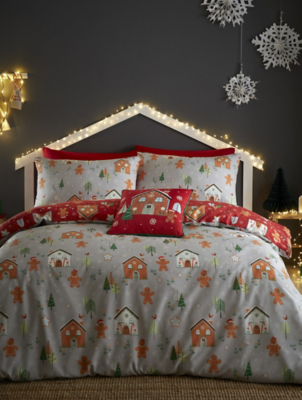 Bedlam Christmas Gingerbread House Duvet Cover Set | Home | George at ASDA