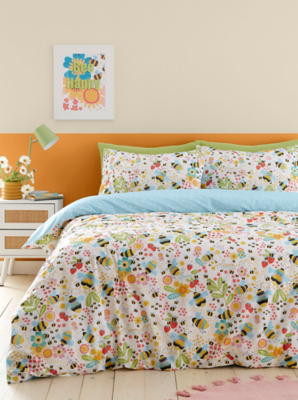 Fusion Buzzy Bee Ochre Duvet Cover Set | Home | George at ASDA