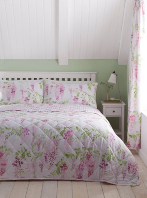 Pink D&D Wisteria Floral Quilted Bedspread | Home | George at ASDA