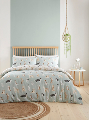 Fusion Cute Dogs Duck Egg Duvet Cover Set | Home | George at ASDA