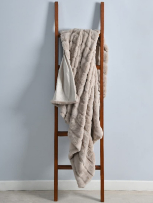 Sleepdown Latte Carved Faux Throw | Home | George at ASDA