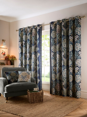Appletree Navy Evelina Eyelet Curtains | Home | George at ASDA
