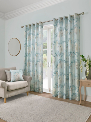 D & D Duck Egg Wisteria Eyelet Curtains | Home | George at ASDA
