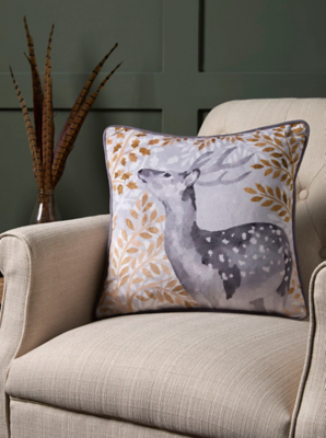D & D Grey Forest Animals Filled Cushion | Home | George at ASDA