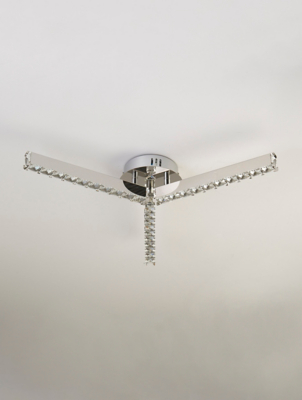 Chrome Small 3 Arm LED Ceiling Light | Home | George at ASDA