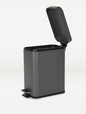 Charcoal Matte Rectangular Bin 5L | Home | George at ASDA