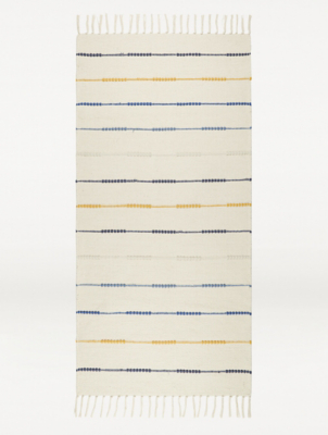 Cream Striped Tassel Rug | Home | George at ASDA