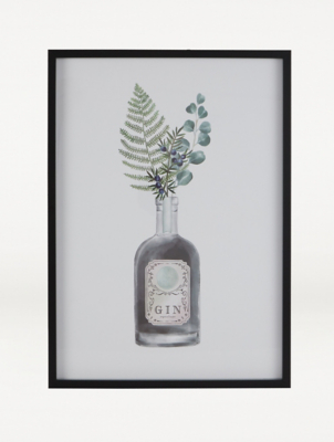 Gin Bottle Framed A3 Print | Home | George at ASDA