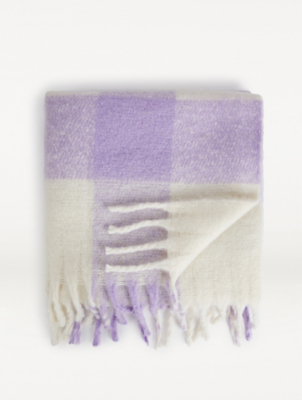 Lilac Check Pattern Throw | Home | George at ASDA