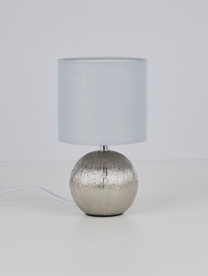 Silver-Tone Etched Table Lamp | Home | George at ASDA