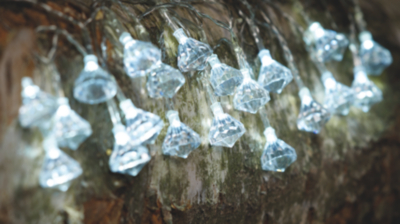 20 White LED Jewel String Lights | Christmas | George at ASDA