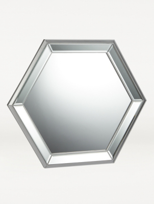 Silver-Tone Hexagon Mirror | Home | George at ASDA