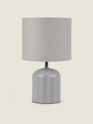 Grey Chevron Table Lamp | Home | George at ASDA