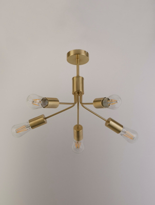 Gold-Tone 5 Light Ceiling Fitting | Home | George at ASDA