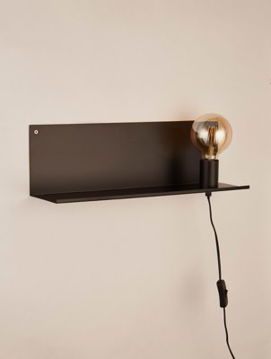 Black Shelf Bulb Light | Home | George at ASDA