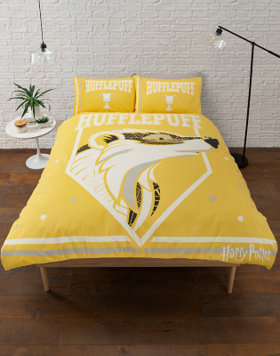 Yellow Harry Potter Hufflepuff Reversible Duvet Set | Home | George at ASDA