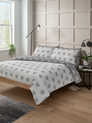White Floral Hearts Reversible Duvet Cover Set | Home | George at ASDA