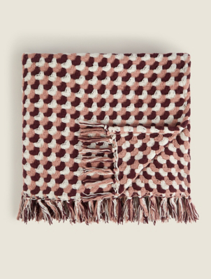 Pink Cross Weave Throw | Home | George at ASDA