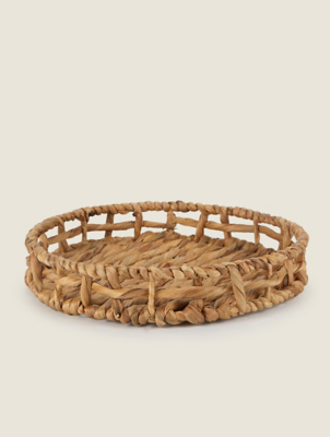 Natural Hand-Woven Water Hyacinth Tray | Home | George at ASDA