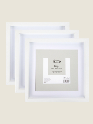 White Box Frame 10 x 10 Inch - Set of 3 | Home | George at ASDA