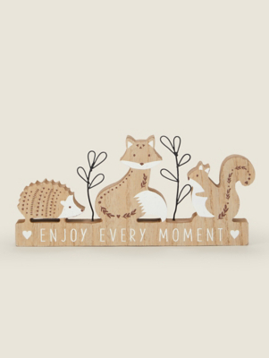 Natural ‘Enjoy Every Moment’ Animals Sign | Home | George at ASDA