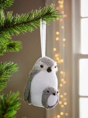 Christmas Grey Fabric Penguin Bauble | Christmas | George at ASDA